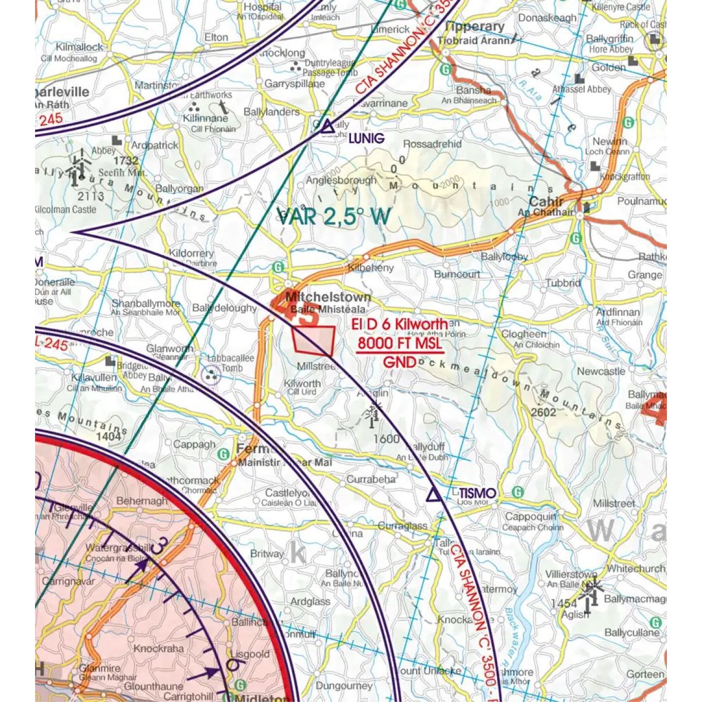 RogersData Ireland VFR 1:500,000 Chart - 2025