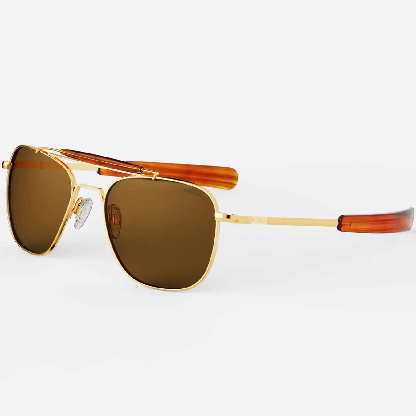 Randolph Aviator II Sunglasses - 23K Gold Frame with American Tan Lens