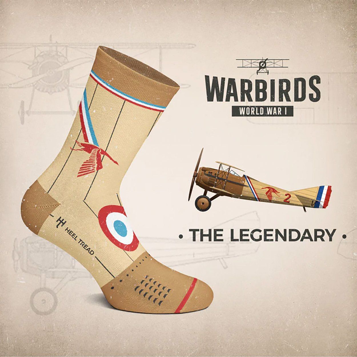 Heel Tread WW1 Warbird 5 Sock Gift Set
