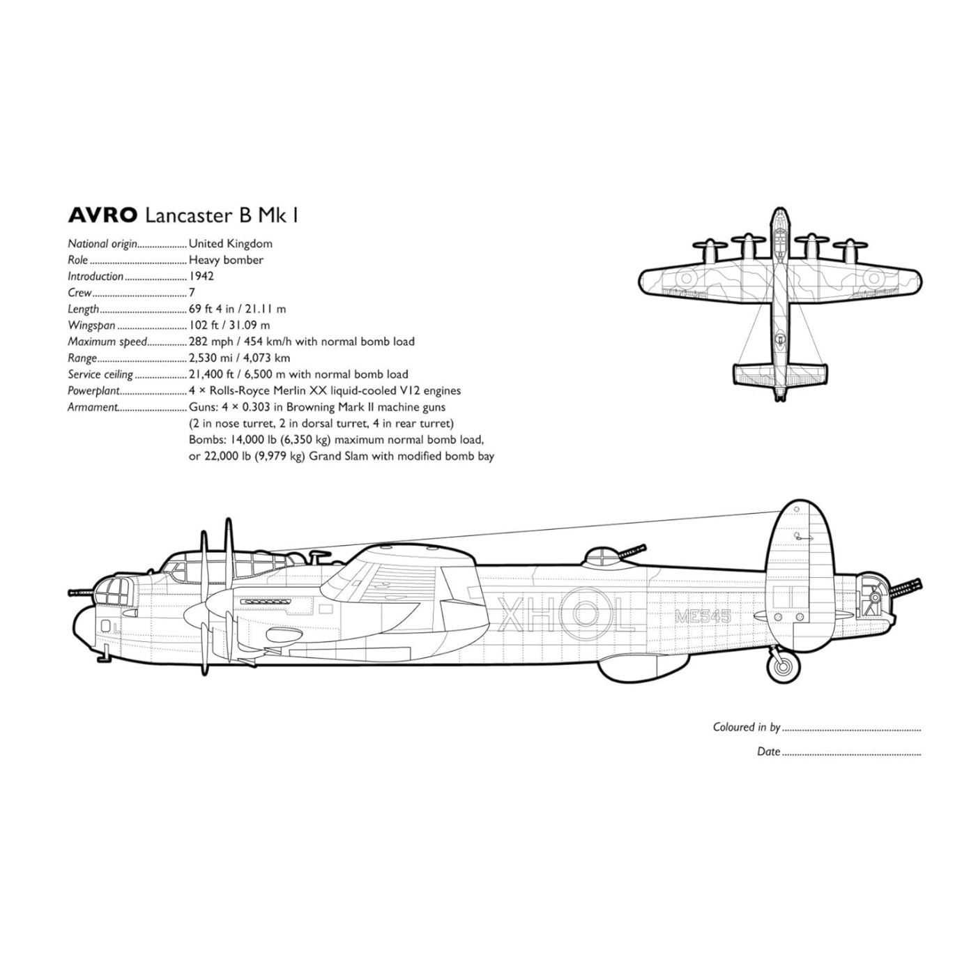Military Aircraft Colouring Book
