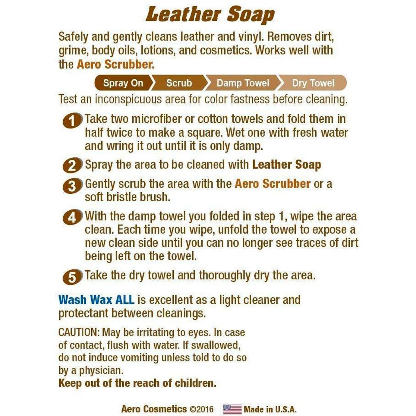 Aero Cosmetics Leather Soap 16 oz