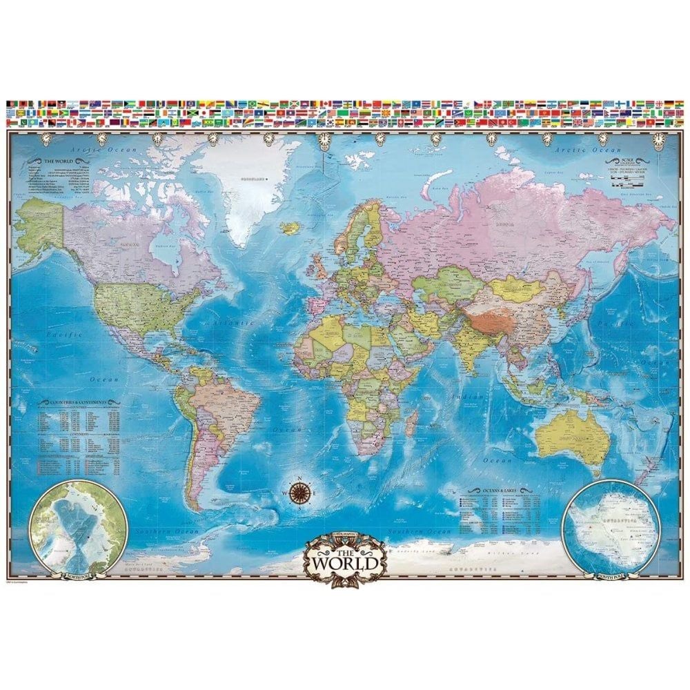 EuroGraphics Map Of The World Jigsaw Puzzle (1000 pieces)
