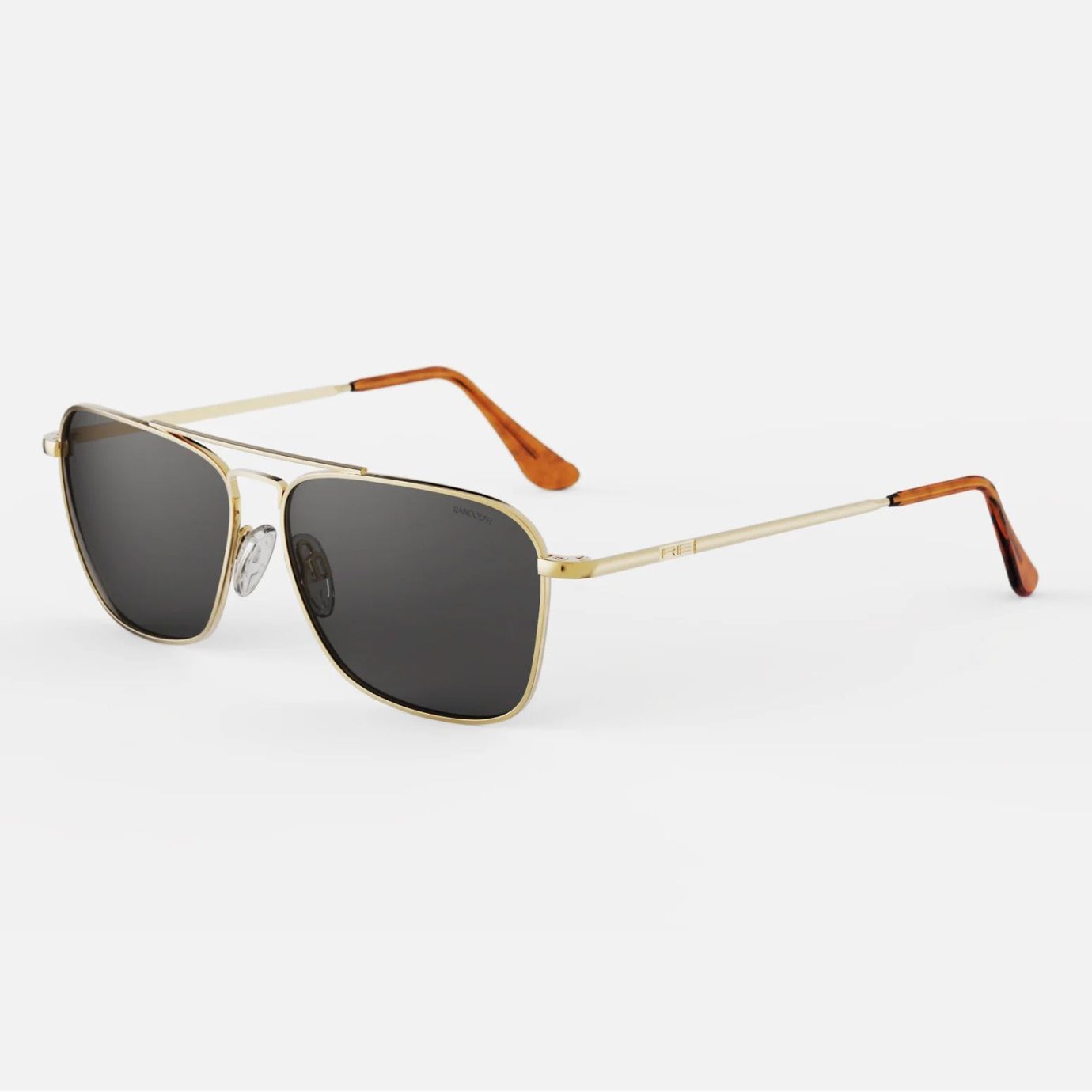 Randolph Intruder Sunglasses - 23K Gold - American Gray 58mm Lens