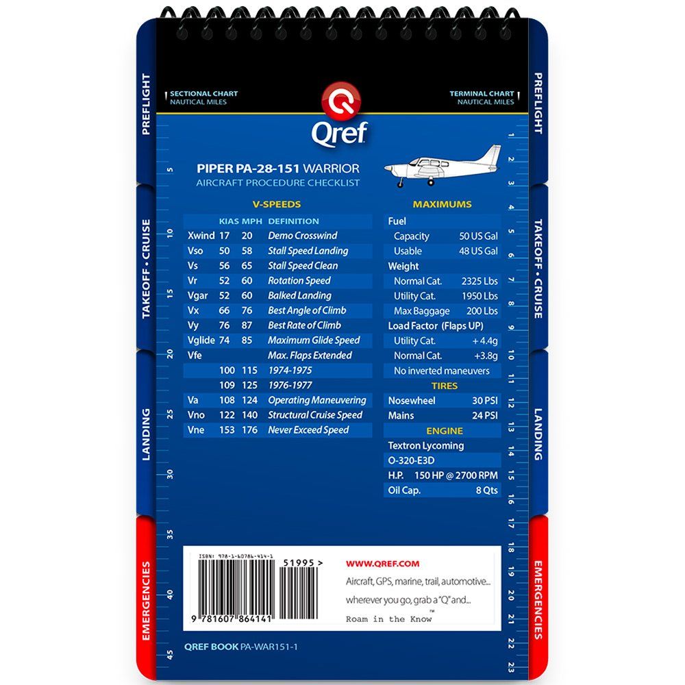 Qref Piper Warrior PA-28-151 (1973-77 ) Aircraft Checklist