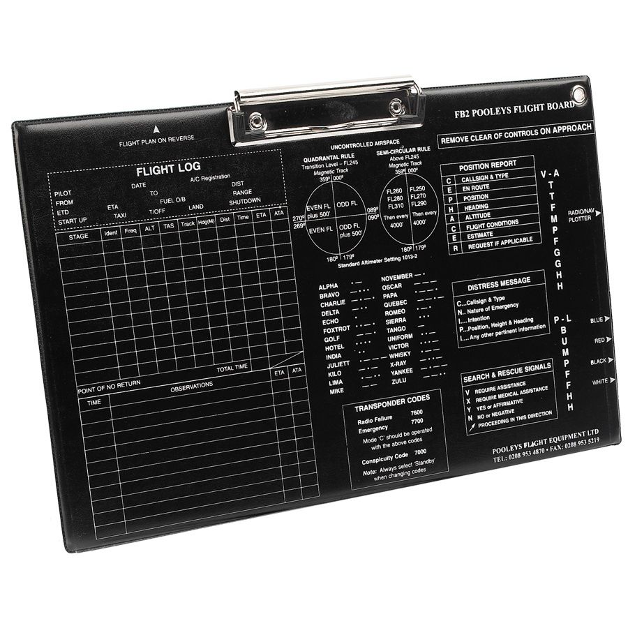 Pooleys FB2 Pilots Aircraft Flightboard