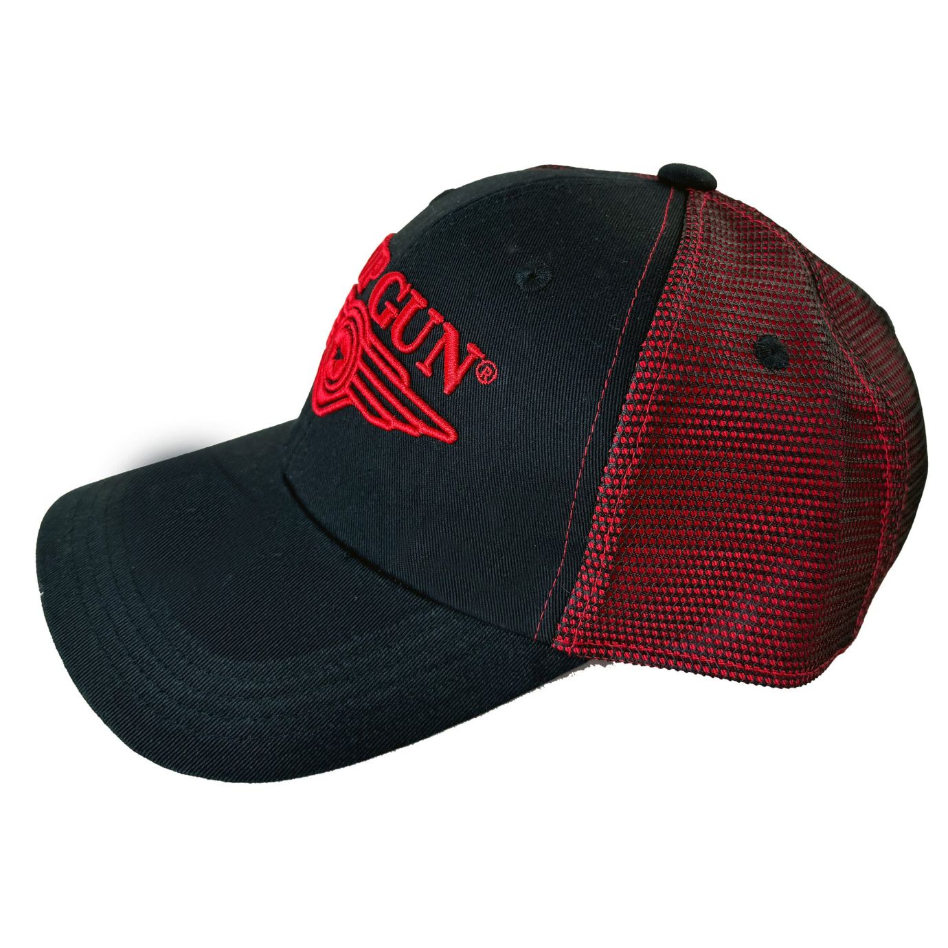 Top Gun Logo Trucker Baseball Cap in Black/Red