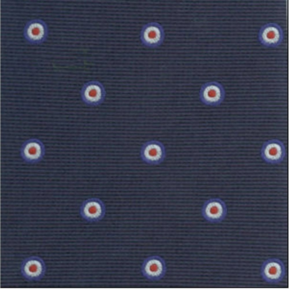 Remembrance Roundels on Navy Tie