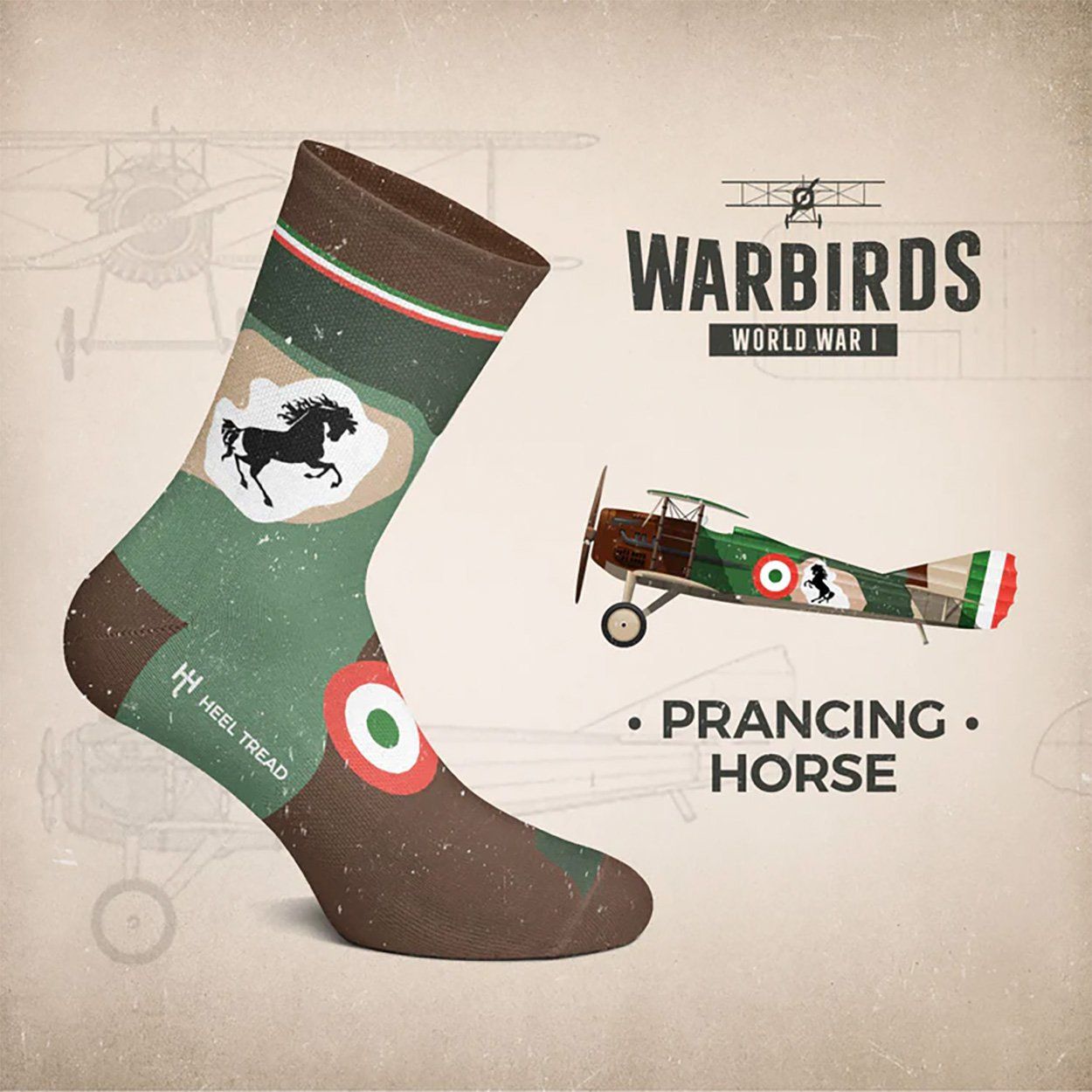 Heel Tread WW1 Warbird 5 Sock Gift Set