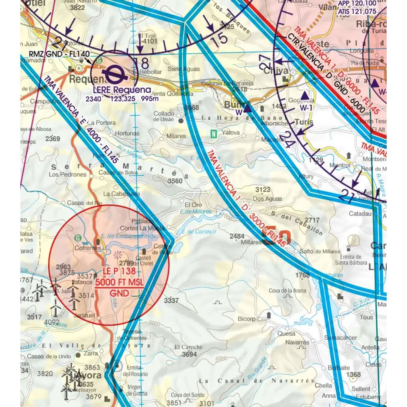 Rogers Data Spain South East VFR 1:500,000 Chart - 2023