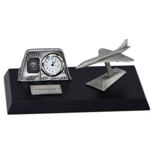 Clivedon Pewter Desk Clock - Concorde