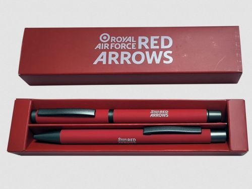 Red Arrows Soft Touch Metal Ballpen & Rollerball Set
