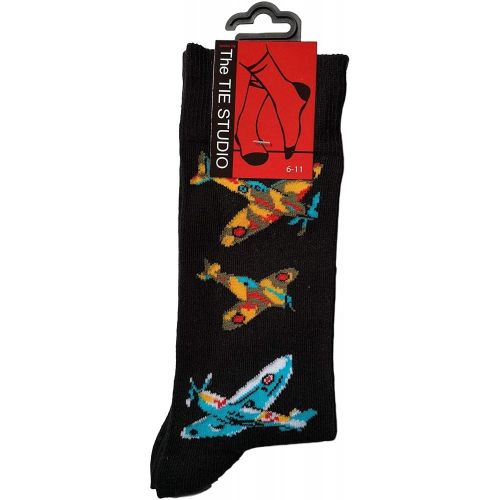 Spitfire Aircraft Socks in Black