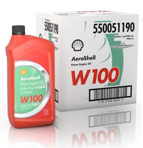 AeroShell Oil W100 Aircraft Piston Oil - Box 6 x US Quart Bottles