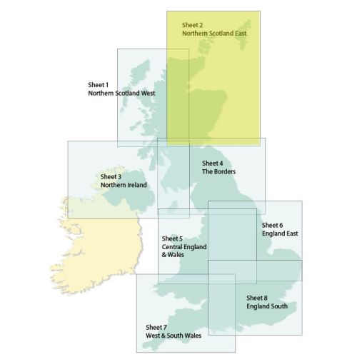 CAA Northern Scotland East 1:250 000 Scale UK VFR Chart - Sheet 2