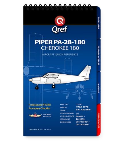 Qref Piper Cherokee 180 (1963-75) Aircraft Checklist