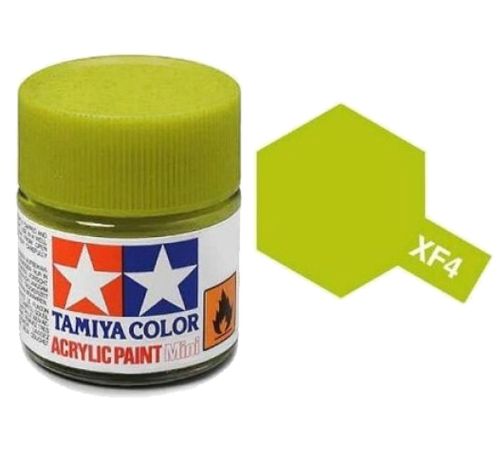 Tamiya XF-4 Flat Yellow Green Acrylic Paint 10ml