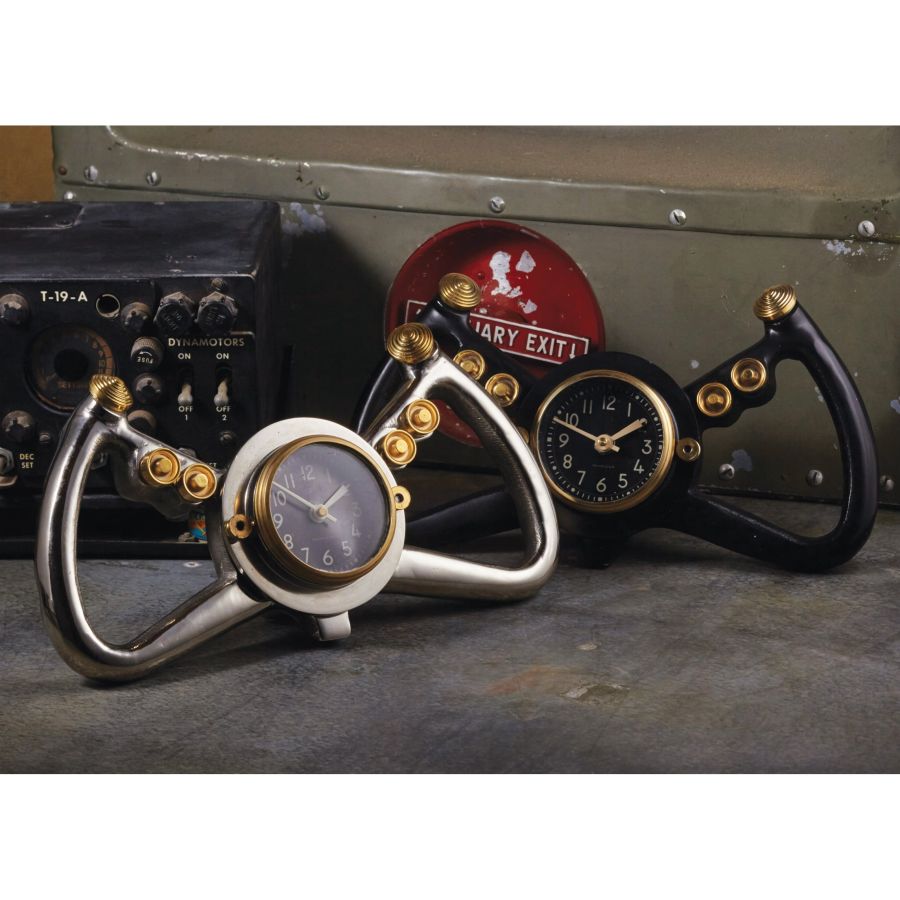 Cockpit Yoke Clock in Aluminium