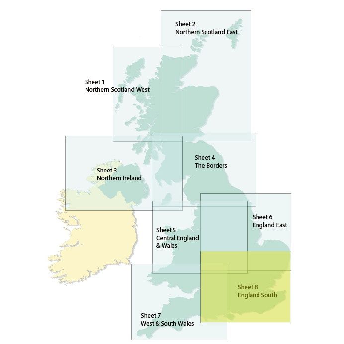 CAA England South 1:250 000 Scale UK VFR Chart - Sheet 8