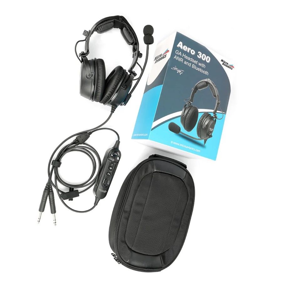 Micro Avionics Aero 300 ANR GA Headset with Stereo Bluetooth