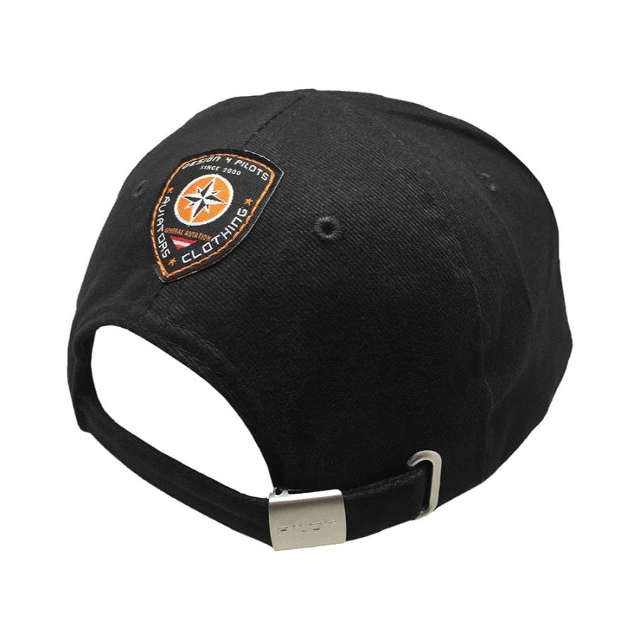 Design 4 Pilots Pilot Cotton Cap in Black