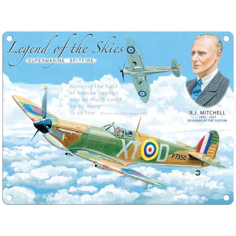 Legend of the Skies Spitfire Metal Sign | Flightstore