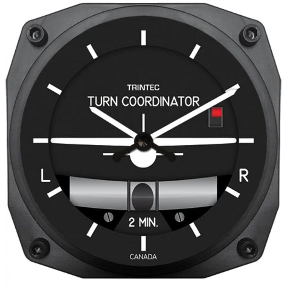 Trintec 6" Modern Turn and Bank Instrument Style Wall Clock