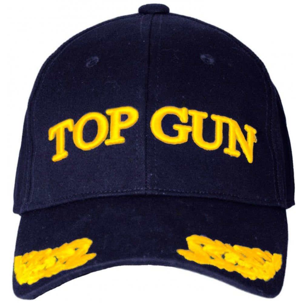 Top Gun Braided Peak Baseball Cap in Navy