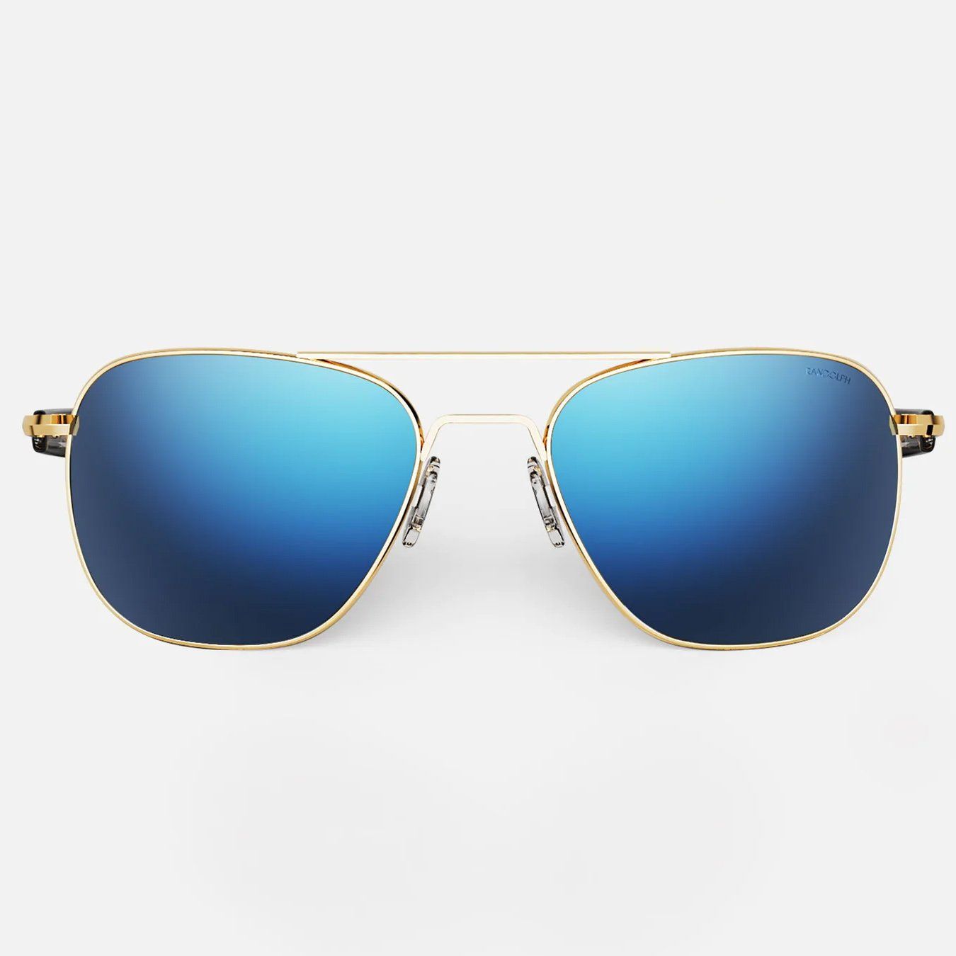Randolph Aviator Sunglasses - 23K Gold Frame with Atlantic Blue ...