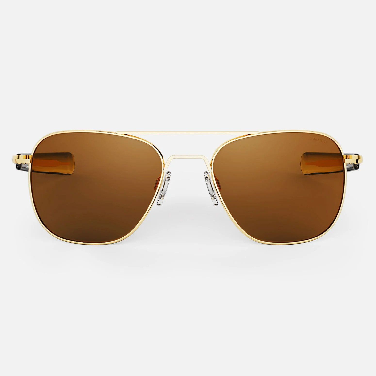 Randolph Aviator Sunglasses - 23K Gold Frame with American Tan Lens