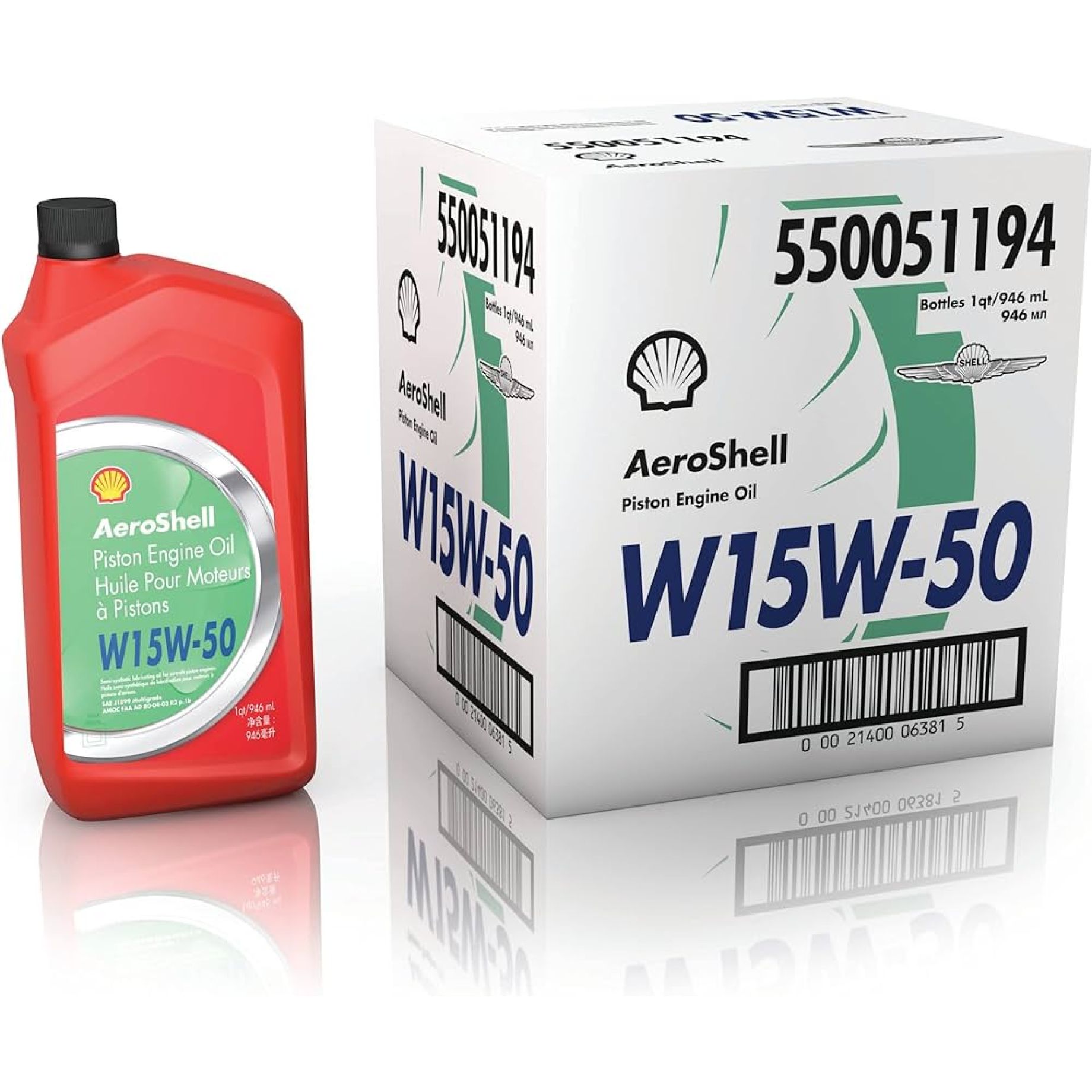 AeroShell 15W-50 Oil - 1 USQ Bottle