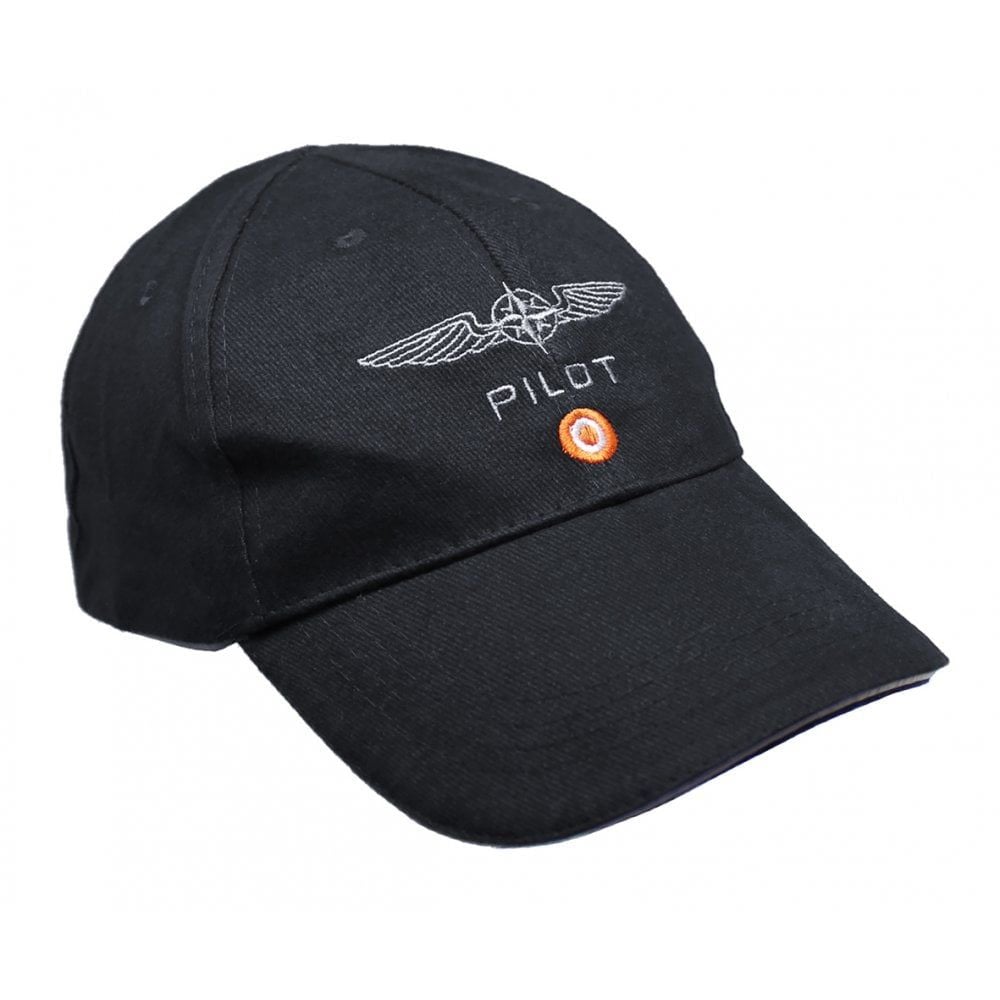 Design 4 Pilots Pilot Cotton Cap in Black