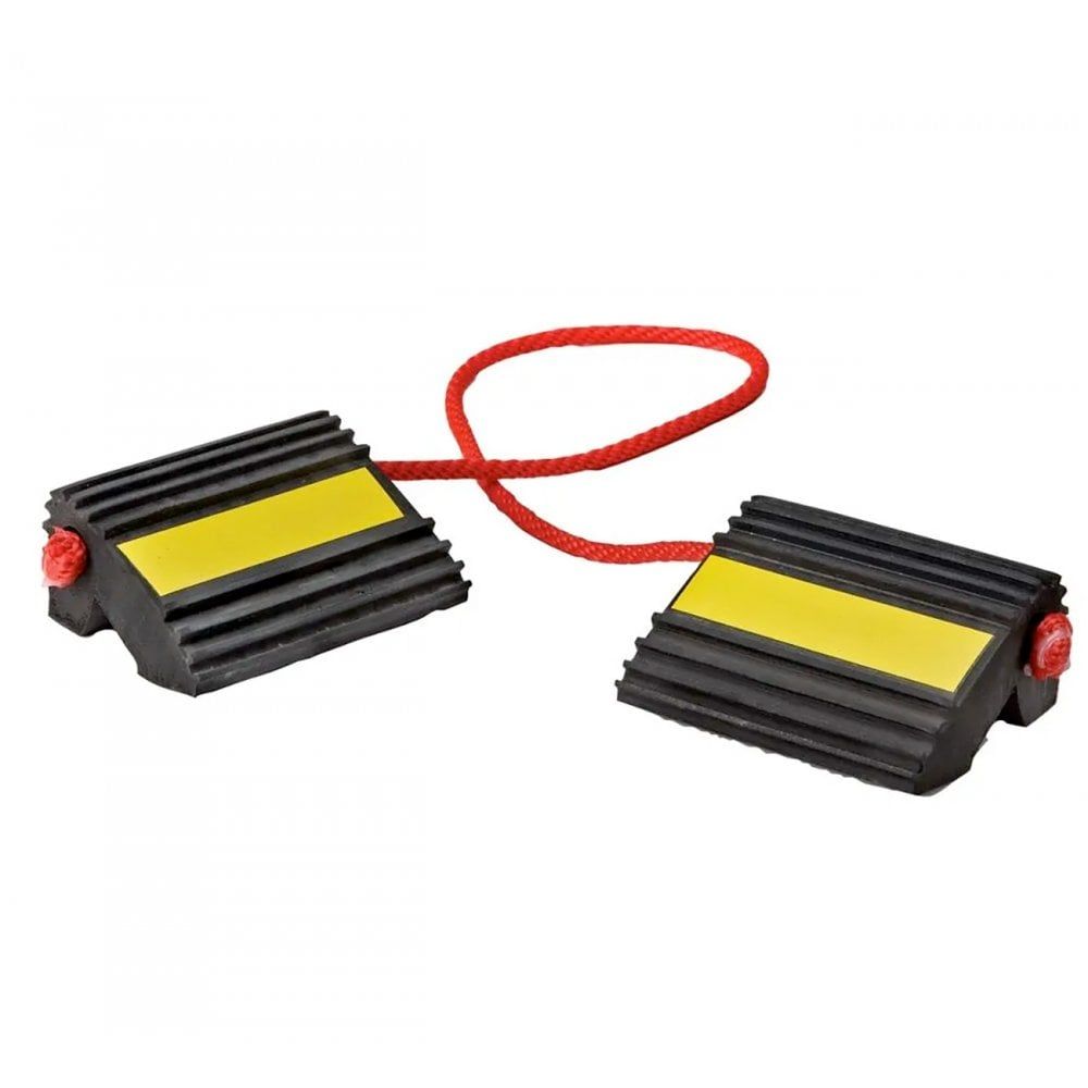 Low Profile Rubber Wheel Chocks (Pair)