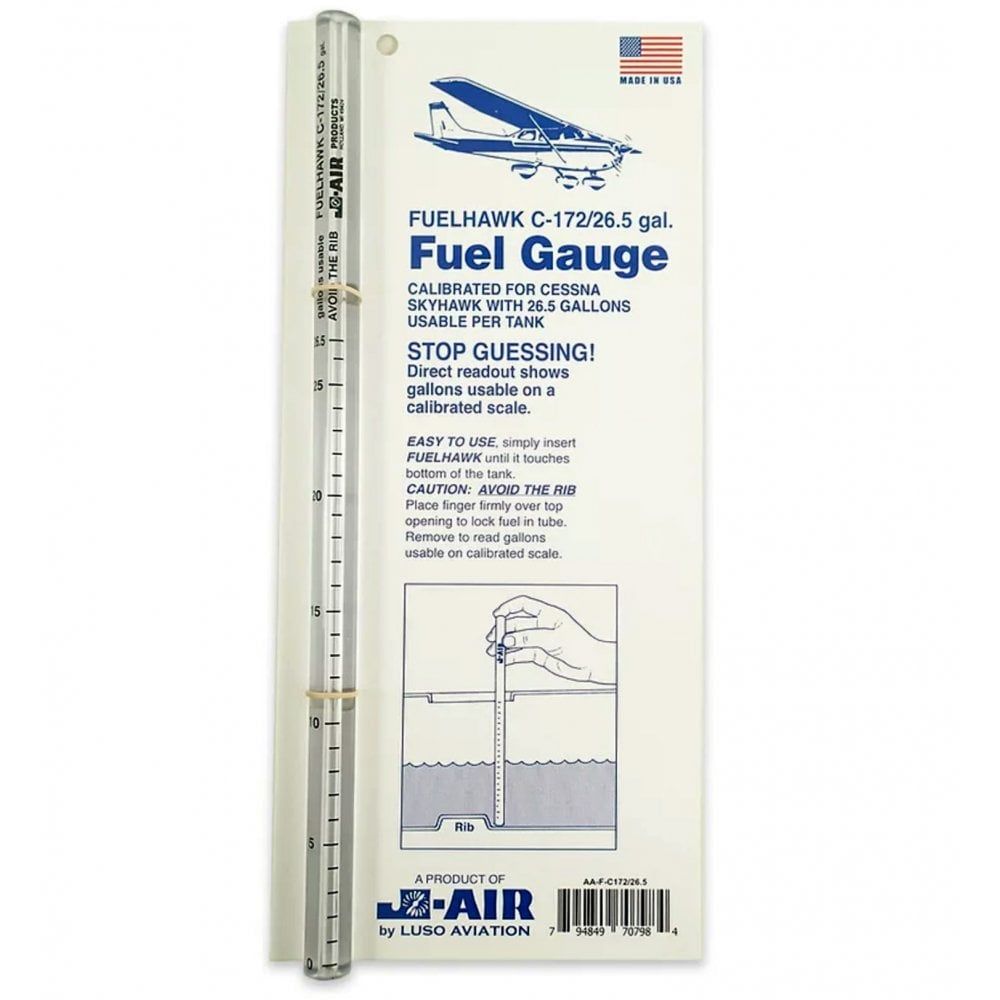 J-Air Cessna 172 Long Range 26 Gallon Fuelhawk Fuel Gauge Tester