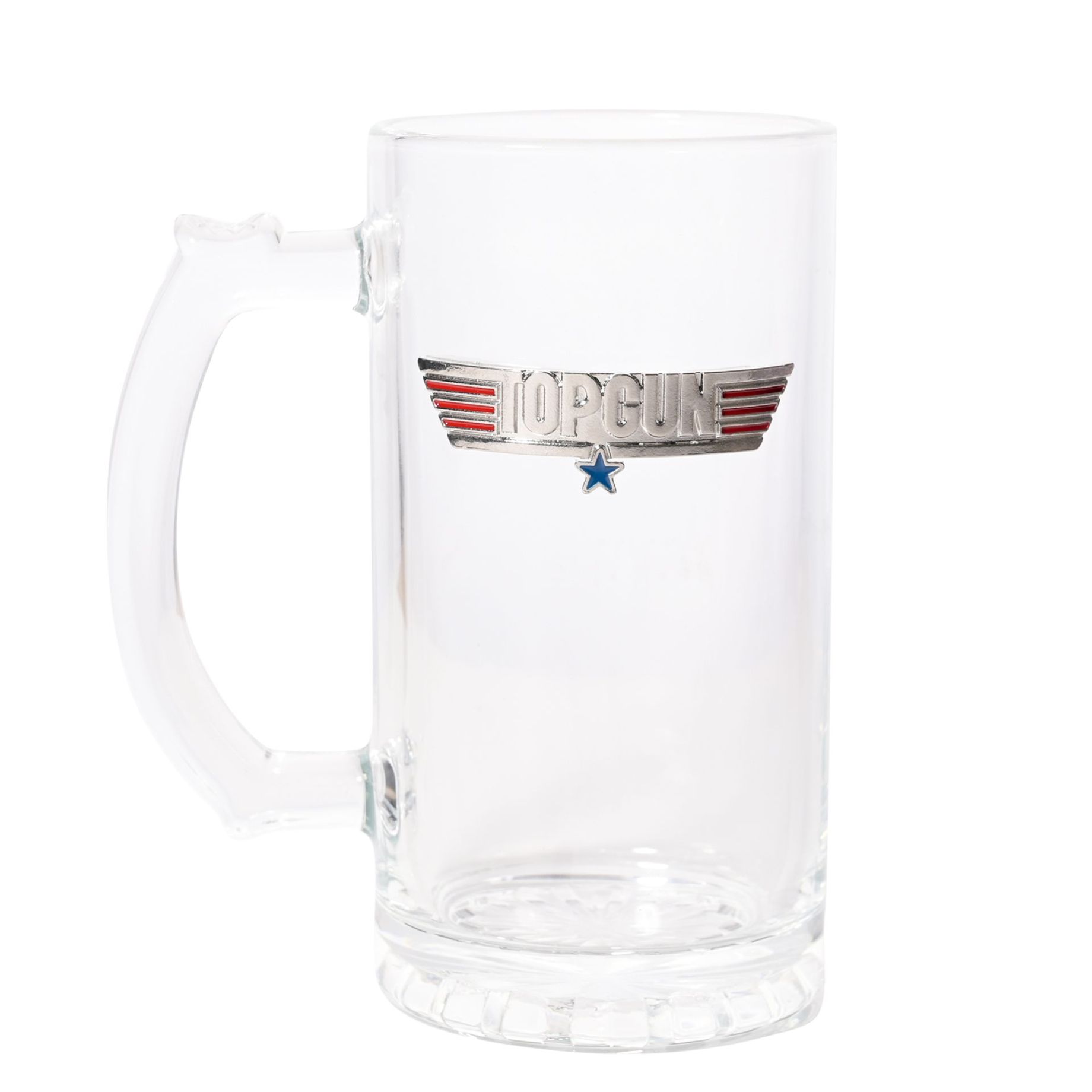Top Gun Glass Tankard - Top Gun Silver Logo