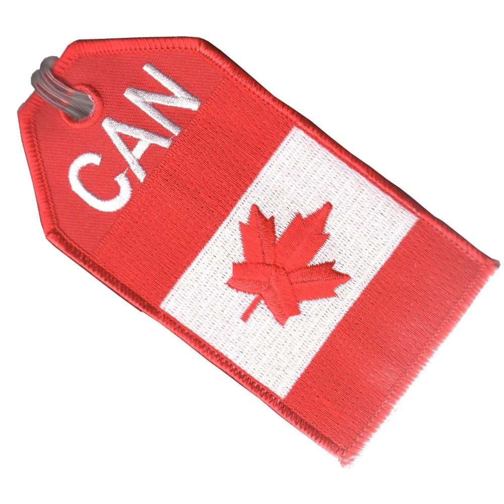 Canada Flag Embroidered Baggage Tag