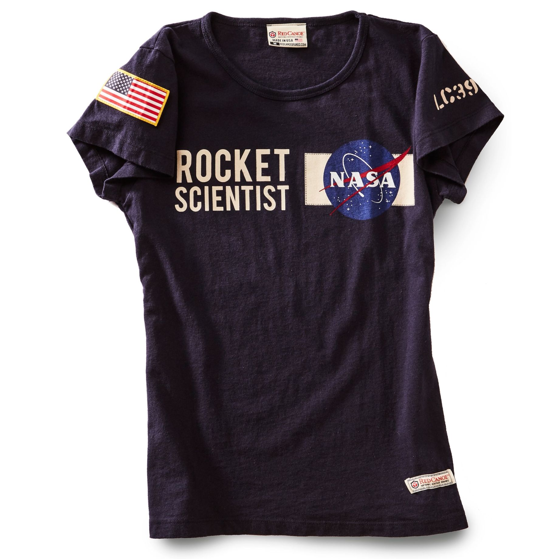 Red Canoe Ladies NASA Rocket Scientist T-Shirt