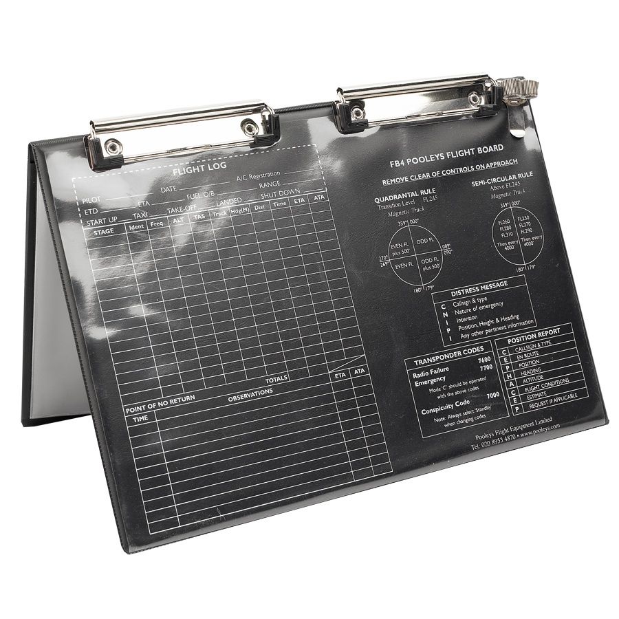 Pooleys FB4 Pilots Aircraft Folding Flightboard