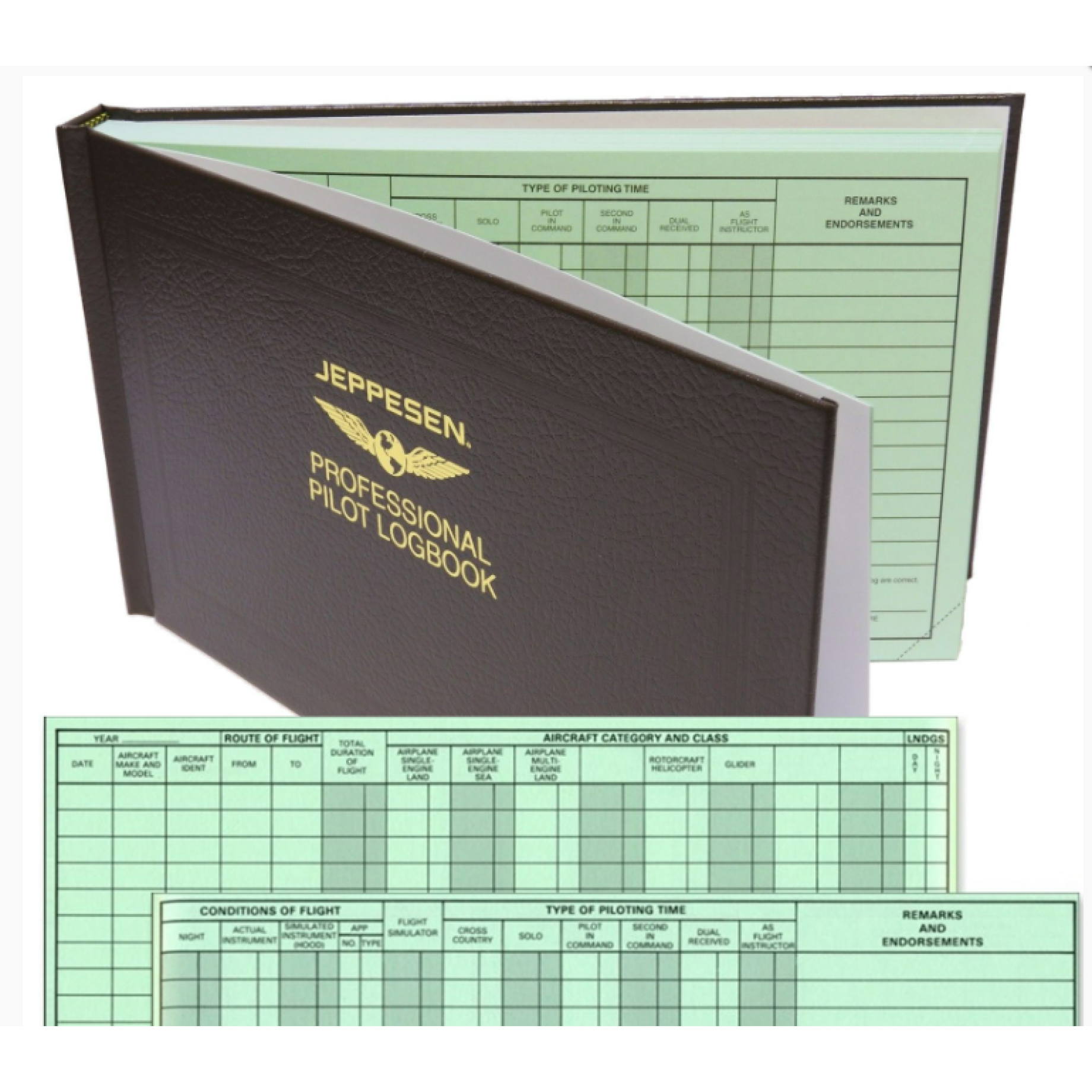 Jeppesen FAA Professional Pilot Flying Log Book
