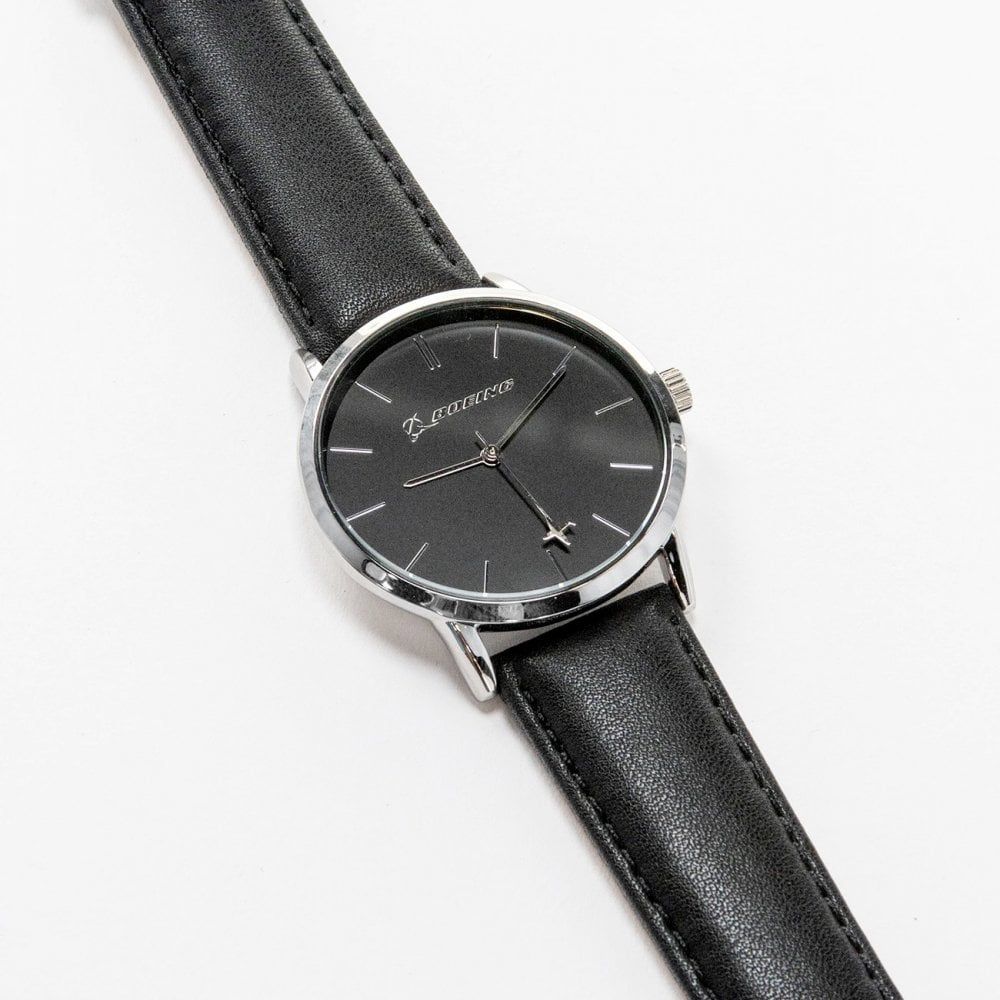 Boeing Silver Rotating Airplane Womens Watch