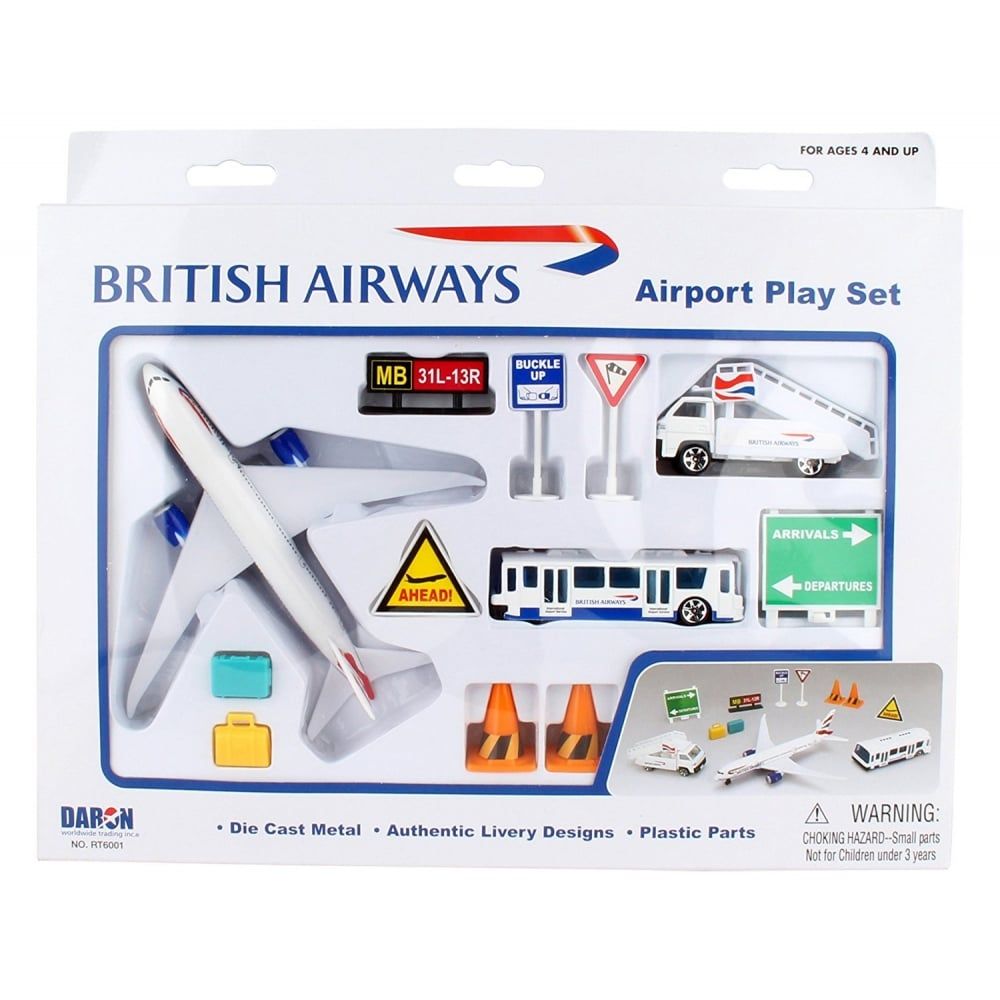 Daron British Airways Airport 12 Piece Play Set