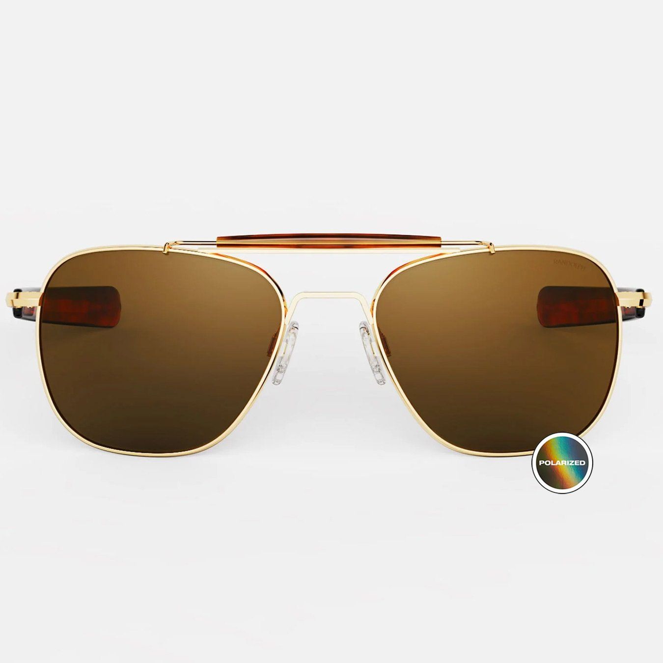 Randolph Aviator II Sunglasses - 23K Gold Frame with American Tan Lens