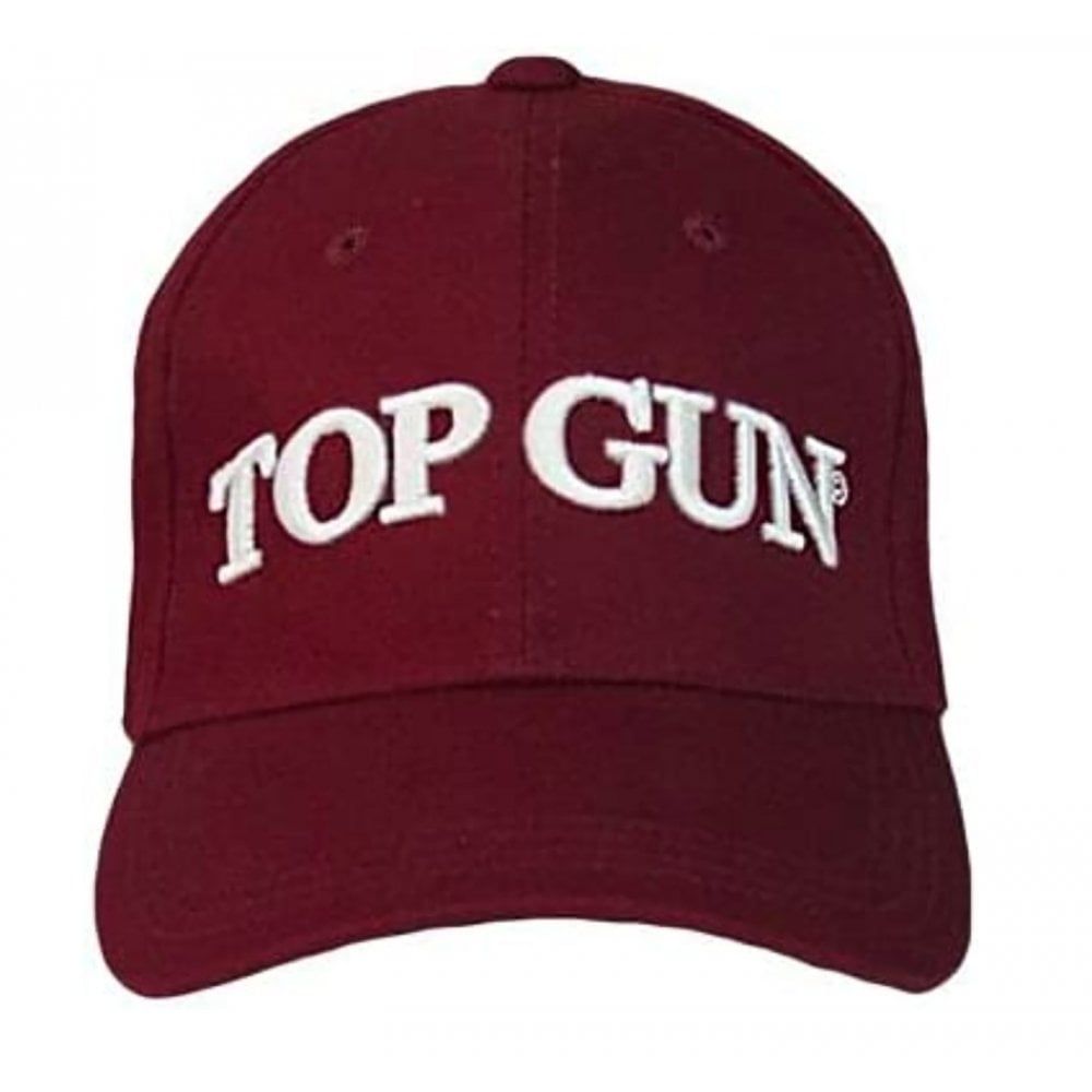 Top Gun Plain Logo Baseball Cap in Burgundy