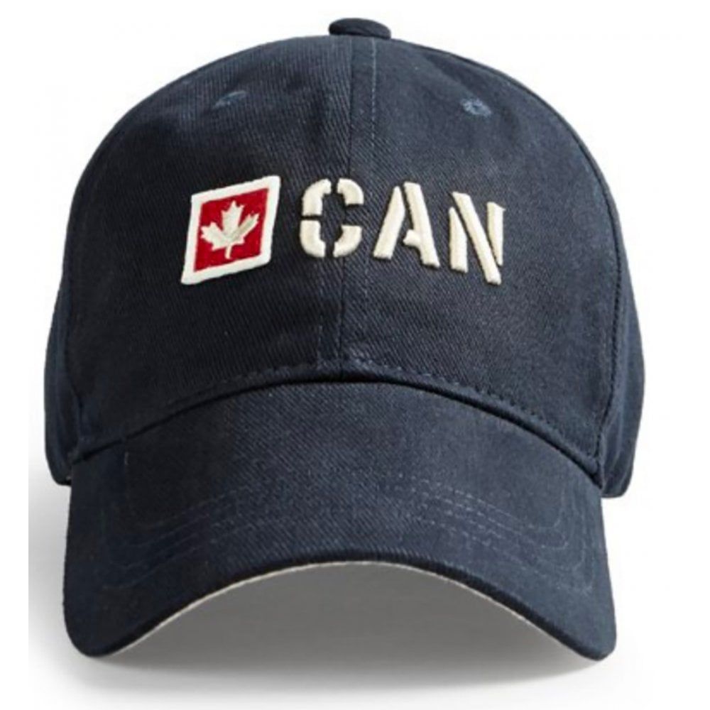 Red Canoe Canada Stencil Baseball Cap - Navy