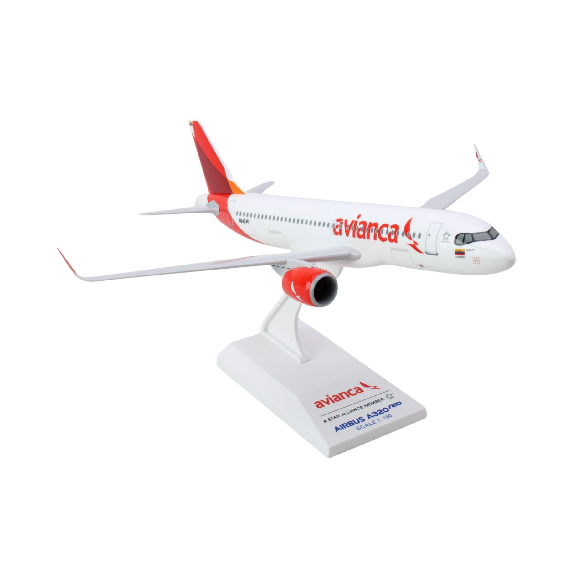 Skymarks Avianca A320 Neo Plastic Model - Scale 1:150