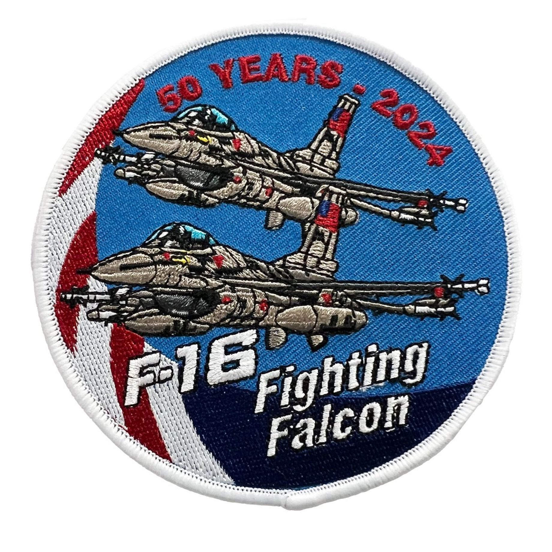 F16 Fighting Falcon 50 Years Embroidered Patch