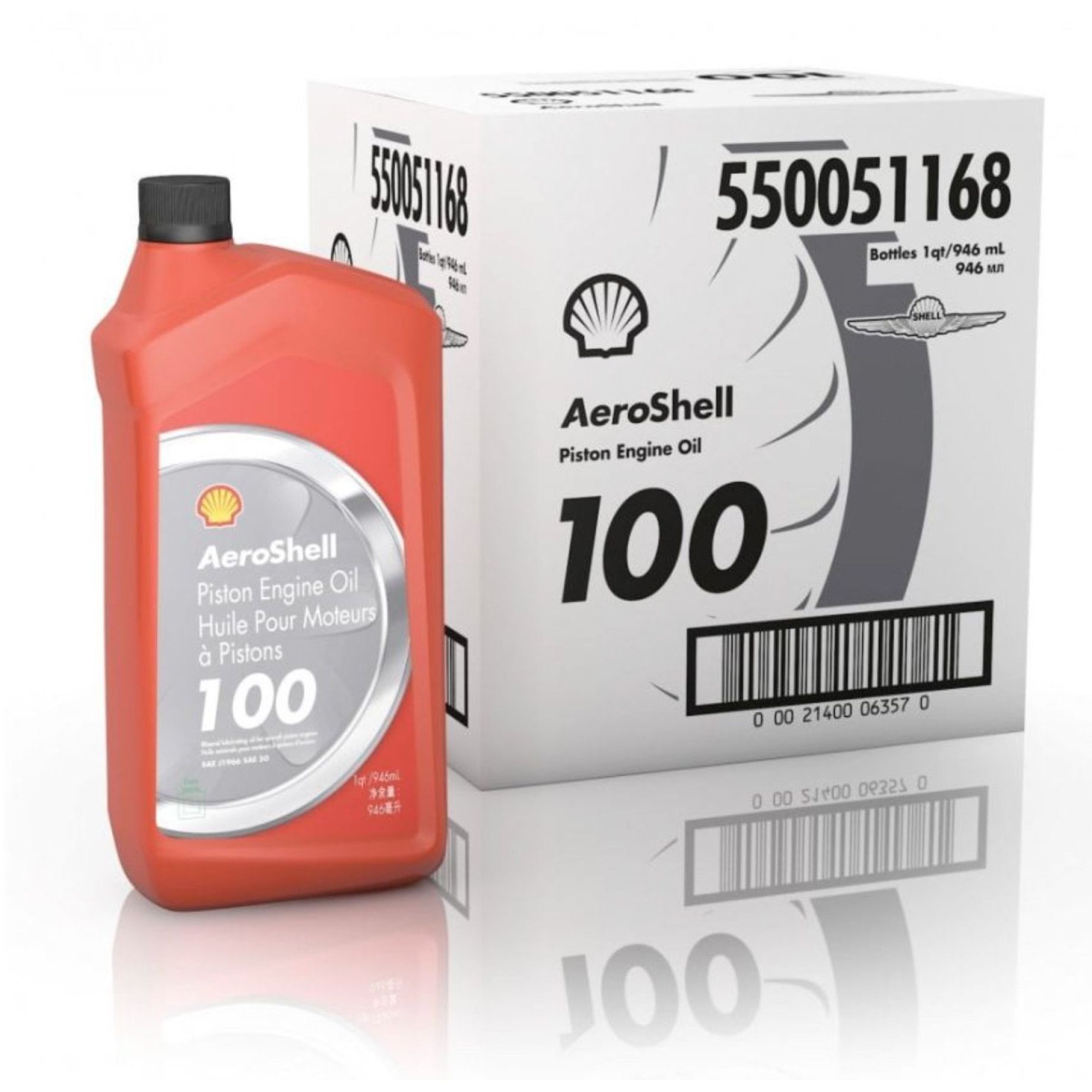 Aeroshell Oil 100 - 6 x 1 US Quart Bottles