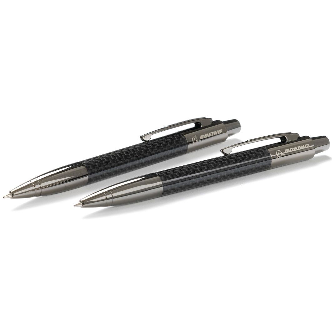 Boeing Carbon Fiber Pen & Pencil Set