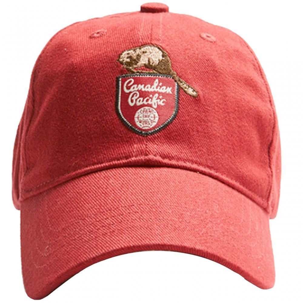 Red Canoe Canadian Pacific Beaver Baseball Cap - Red