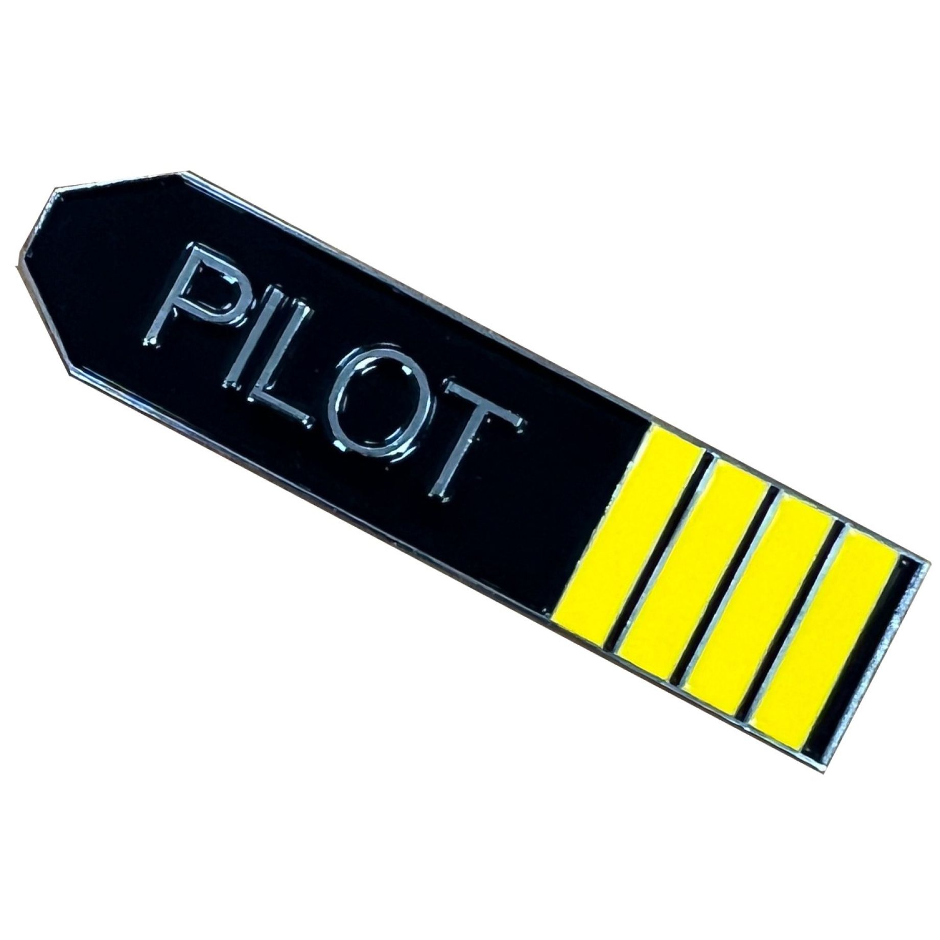 Flightstore 4 Bar Gold Pilot Enamel Fridge Magnet (7cm) | FlightStore