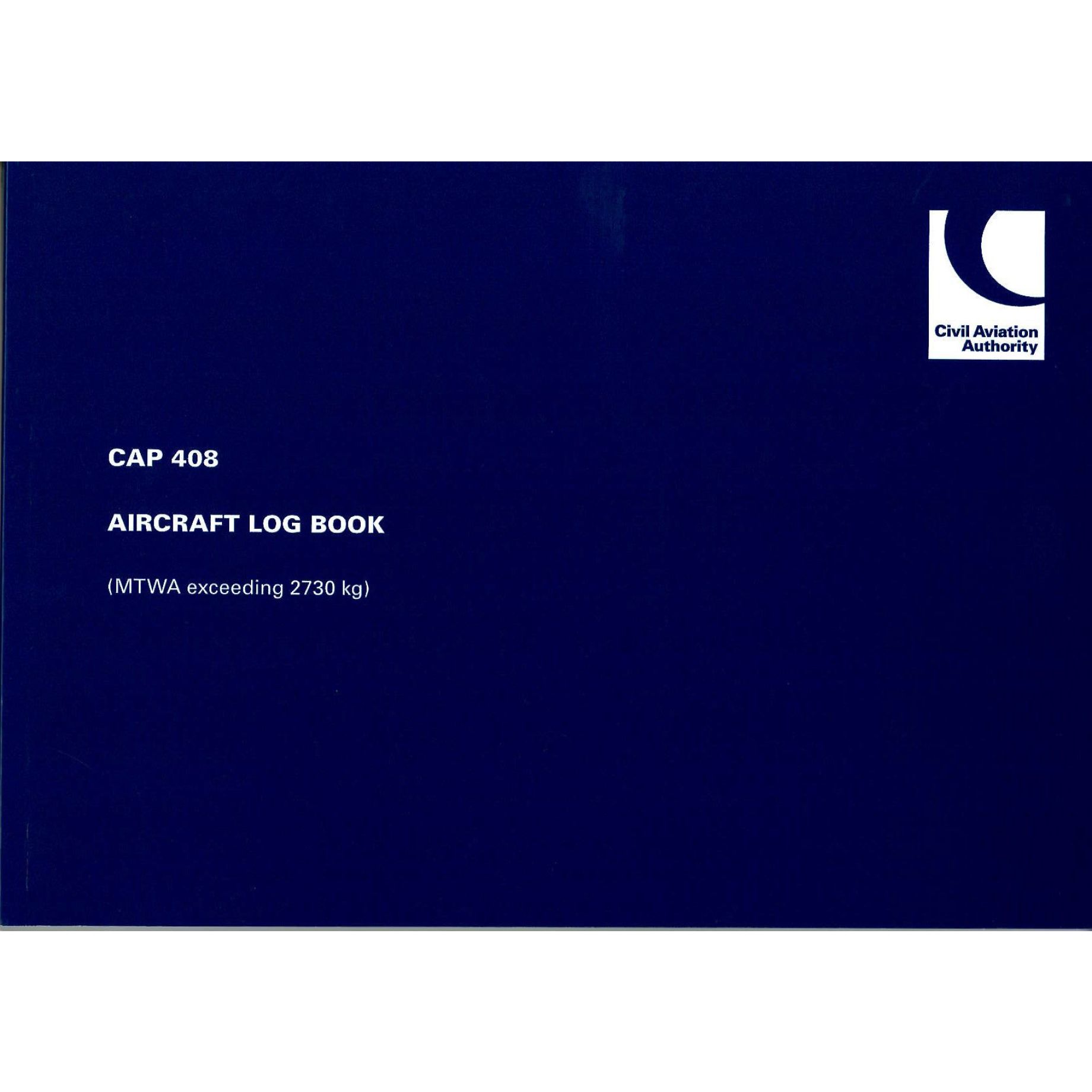 CAA CAP 408 Aircraft Log Book